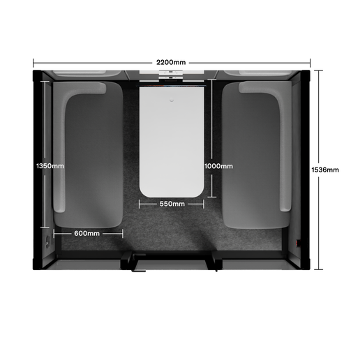 Quell+ 4 Person Office Pod | Soundproof Meeting Booth | Soundbox Store