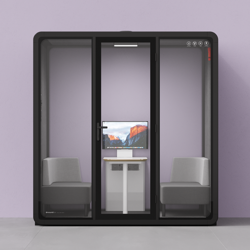 Quell+ 4 Person Office Pod | Soundproof Meeting Booth | Soundbox Store