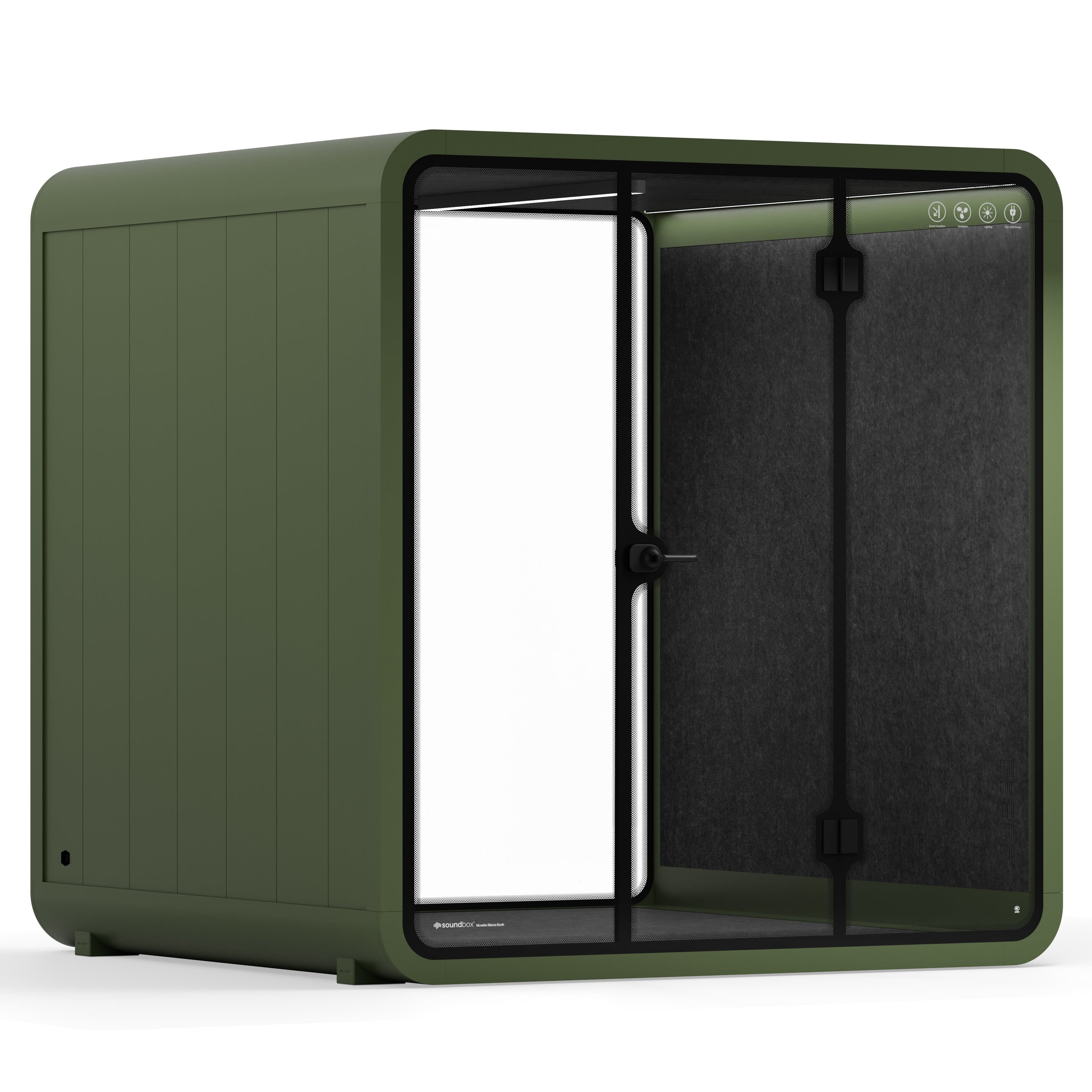 Meeting Booth QUELL 6 | Soundbox Store Products - Dark Green / Dark ...