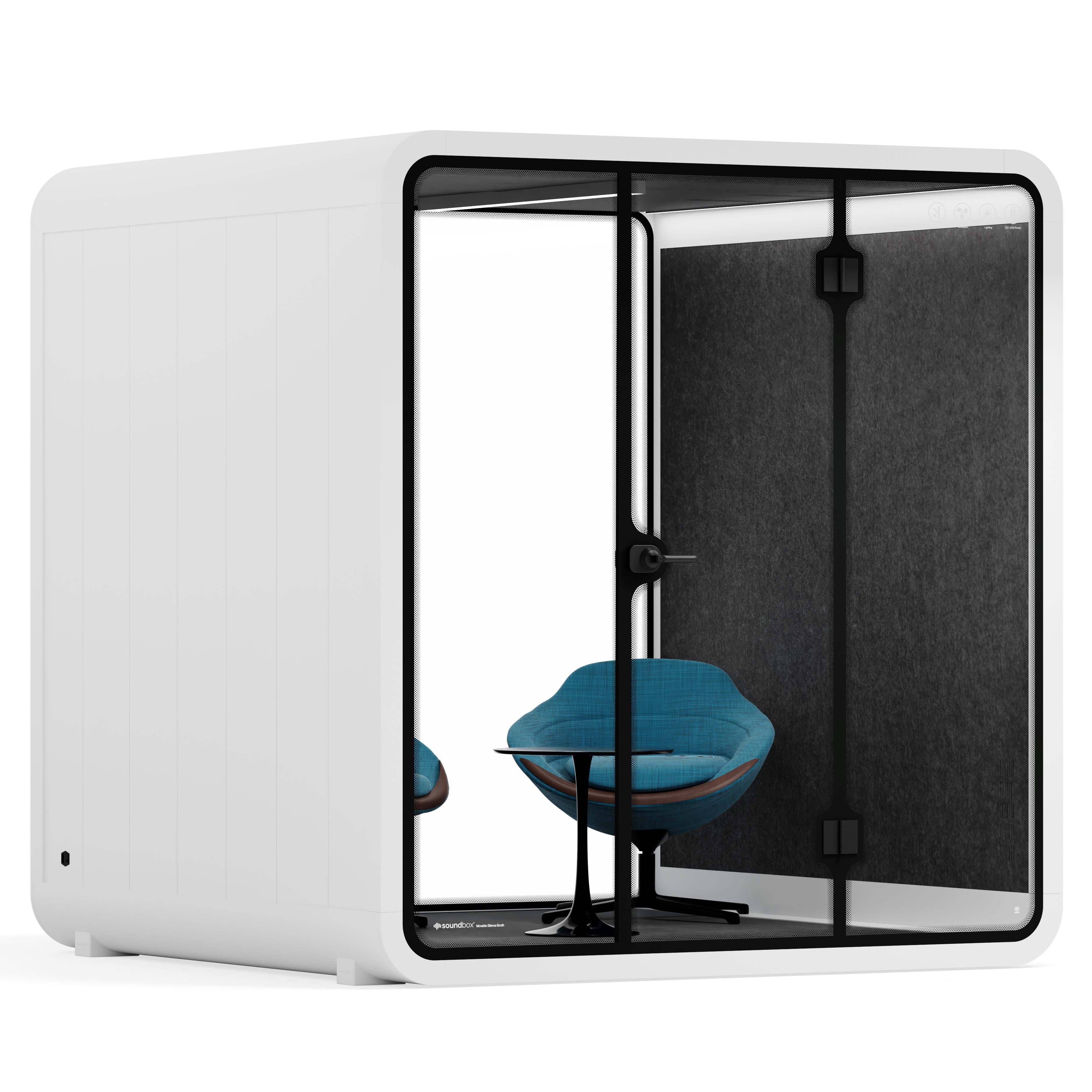 Meeting Booth QUELL 6 | Soundbox Store Products - White / Dark Grey ...